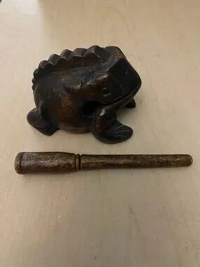Wooden Artisan Instruments | Toys | Handcarved Wooden Croaking Frog ...